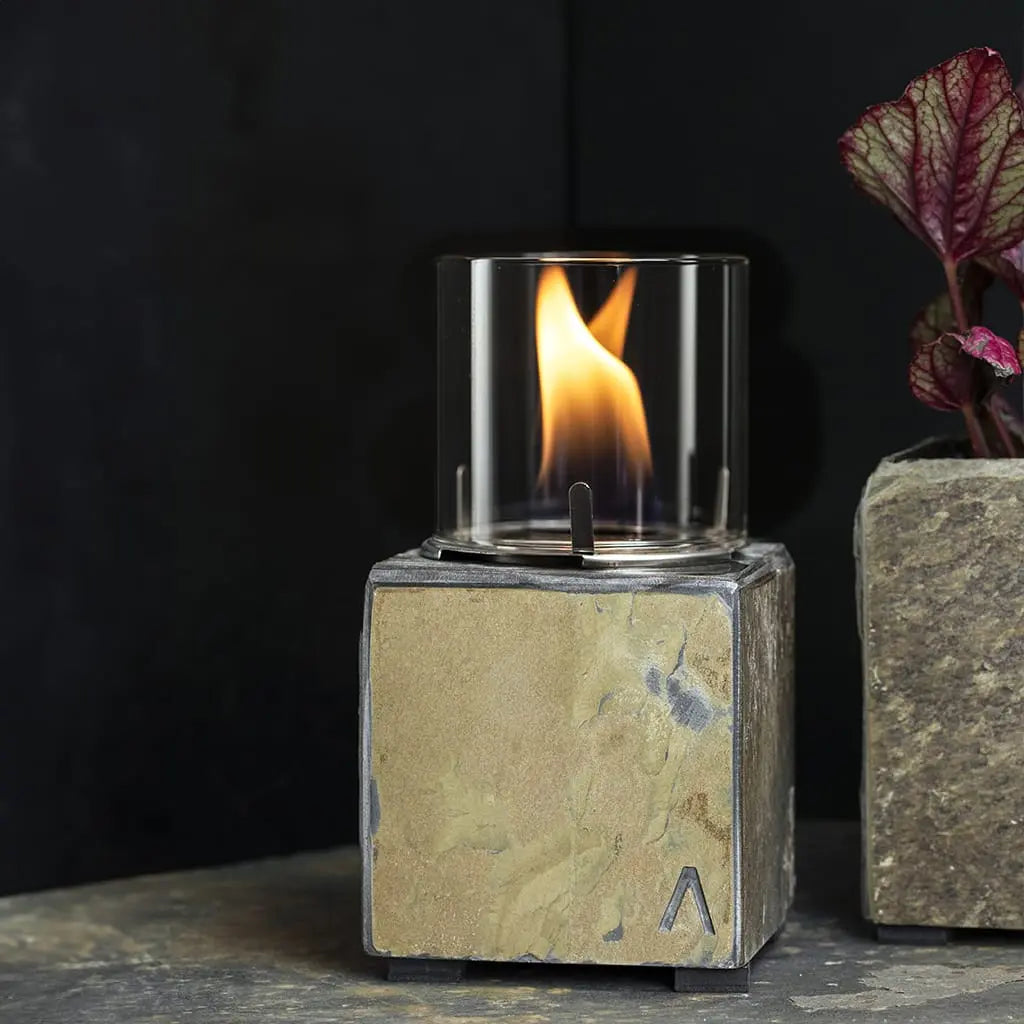 KLARA S RUSTY – Ethanol Tischkamin klein Schiefer – CLIMAQUA