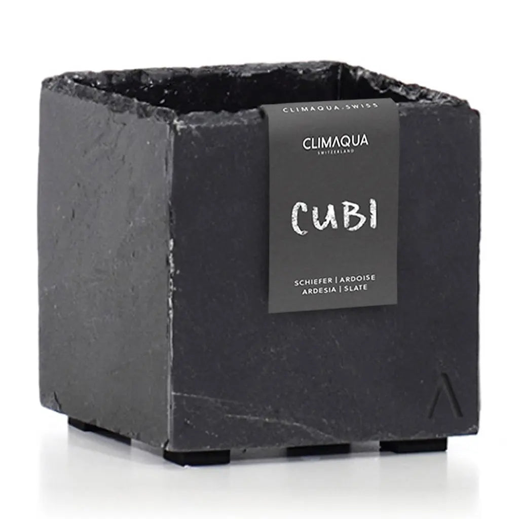 CUBI 13 Anthracite – Planter Cube 13x13x13 cm Slate Black – CLIMAQUA