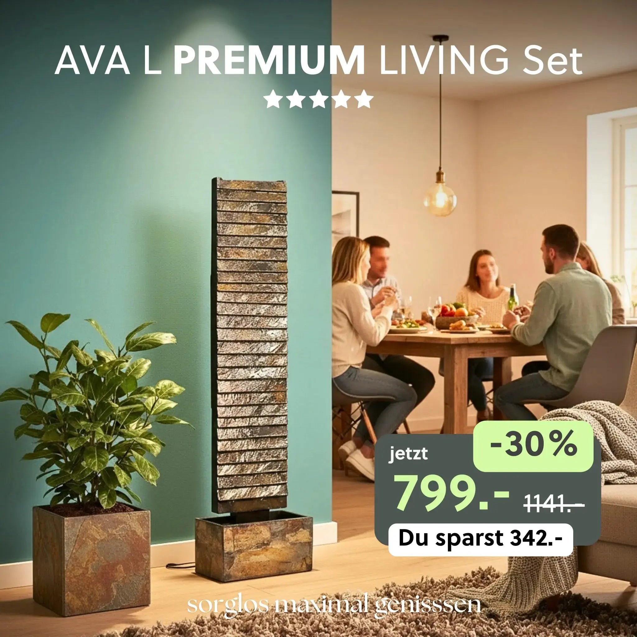 Water wall AVA L PREMIUM LIVING set – CLIMAQUA